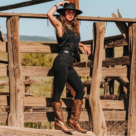 freebird | Shoes | New Woodland Cowboy Boots Bronze Taylor Swift Style ...